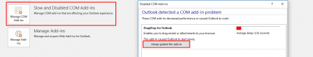 Slow and Disabled Com Add-Ins - DragDrop